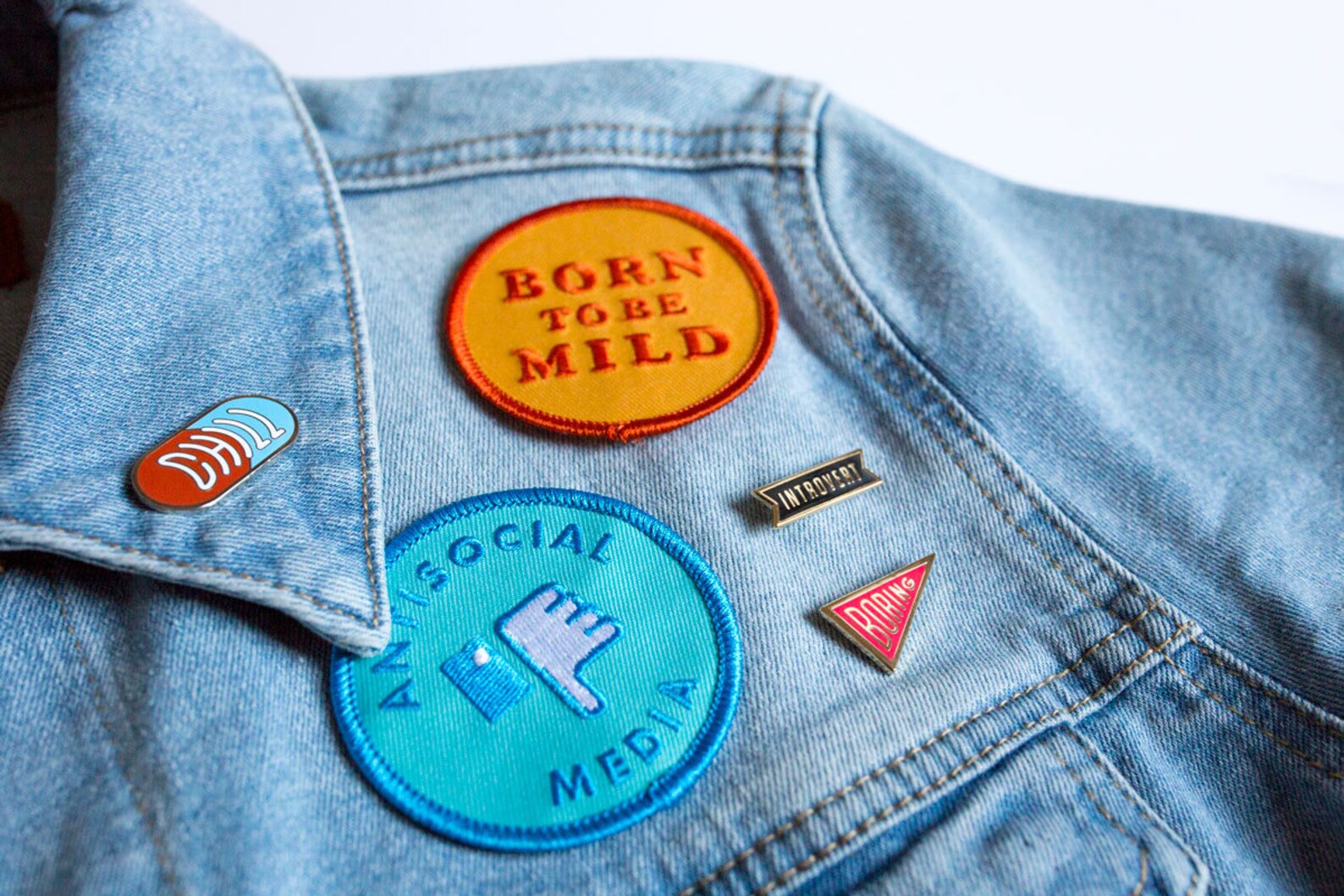 Born to Be Mild Embroidered Iron-on Patch - Etsy