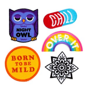 Over It Rainbow Embroidered Iron-on Patch - Etsy