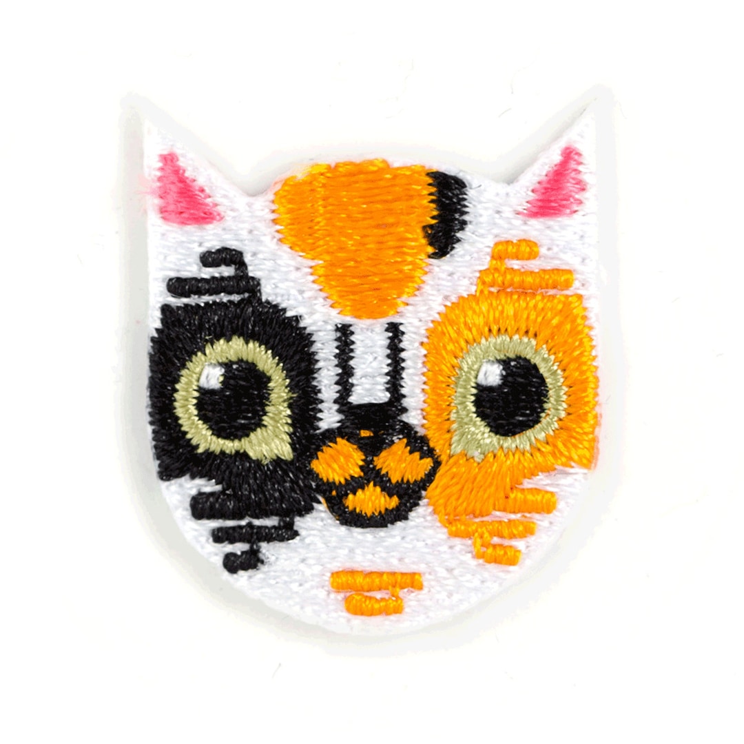 Calico Cat Embroidered Mini Sticker Patch - Etsy