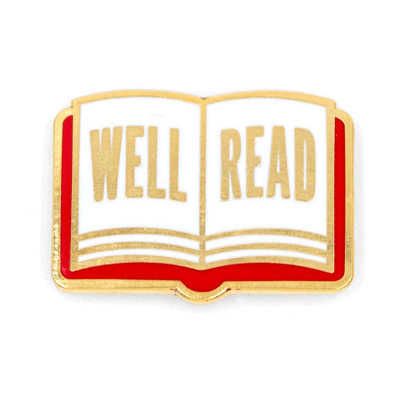 Well Read Enamel Pin | Etsy