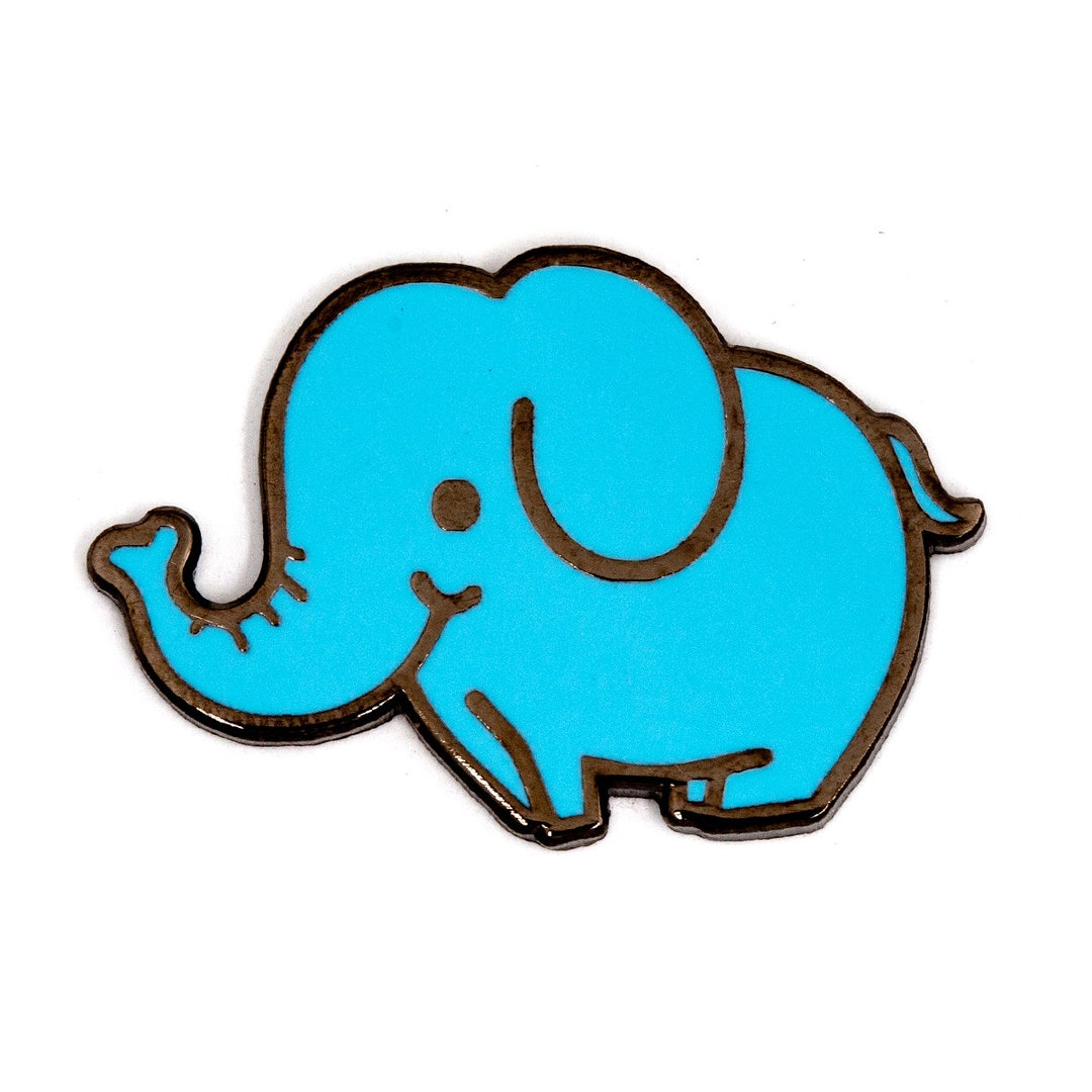 Elephant Enamel Pin - Etsy