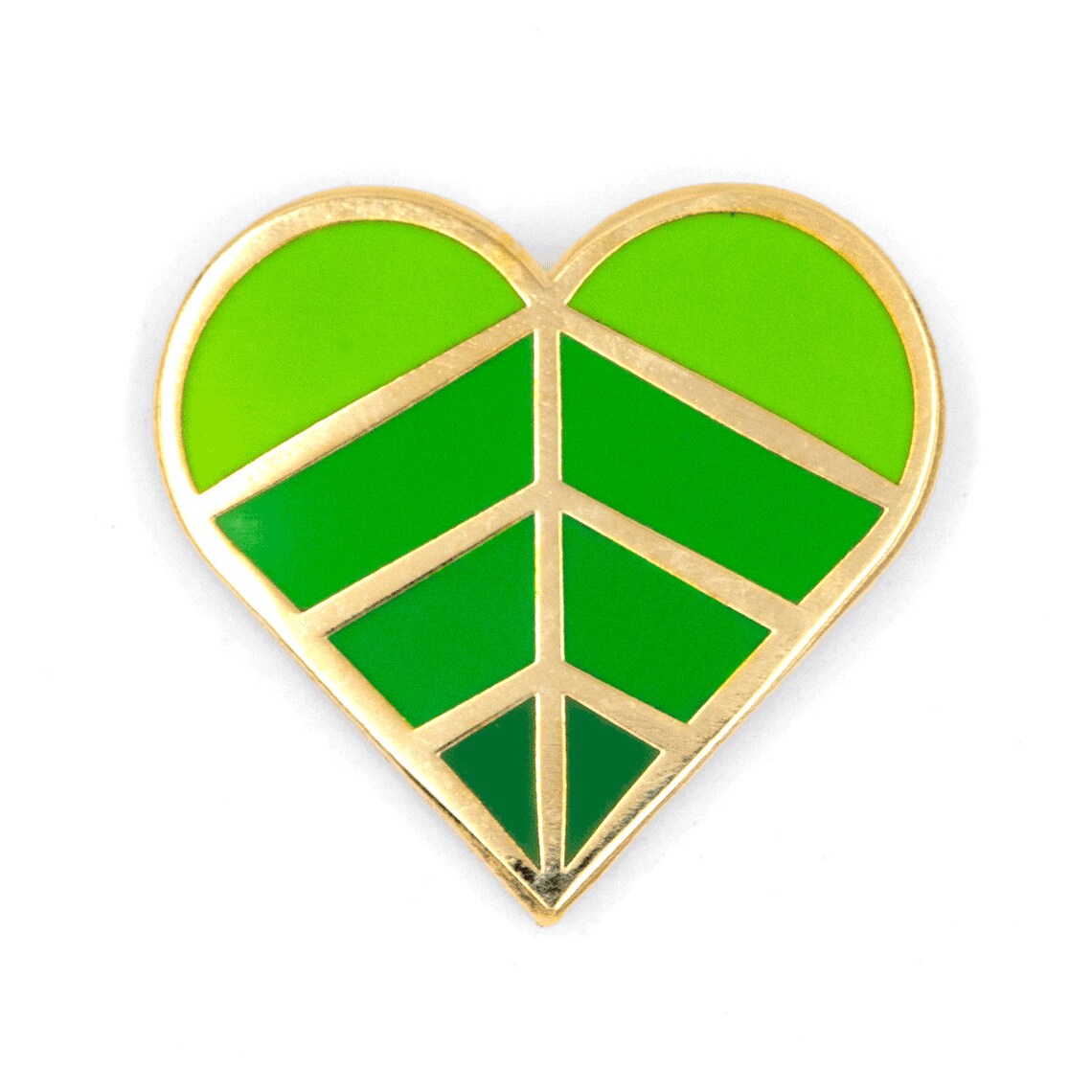 Heart Leaf Enamel Pin - Etsy