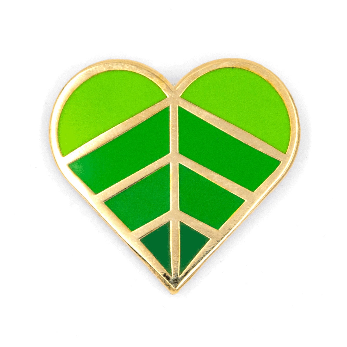 Heart Leaf Enamel Pin - Etsy