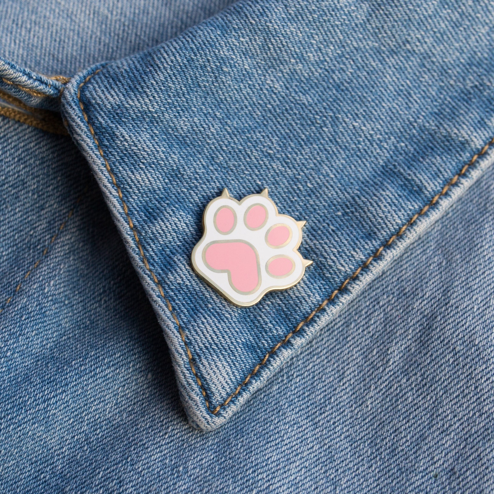 Cat Paw Enamel Pin - Etsy Canada
