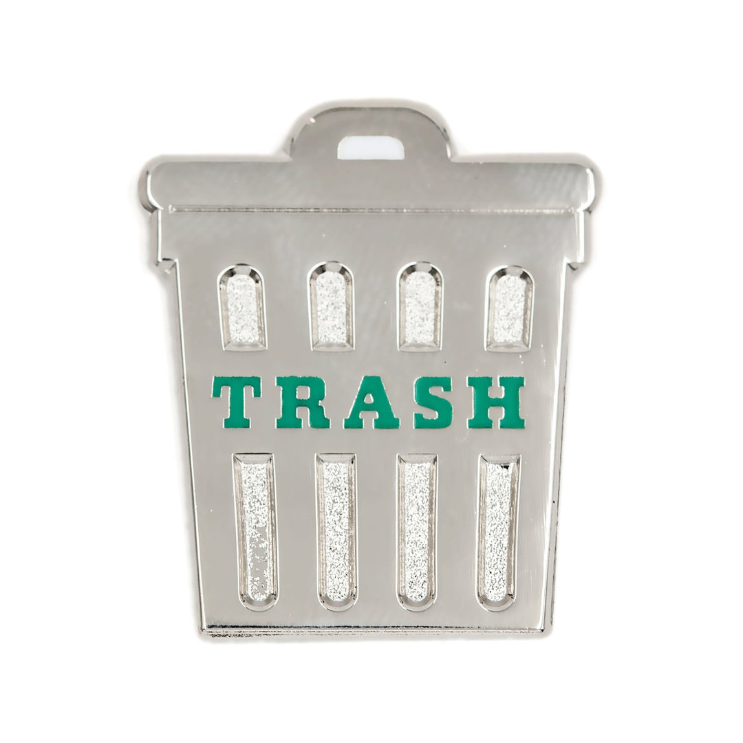 Trash Can Enamel Pin - Etsy