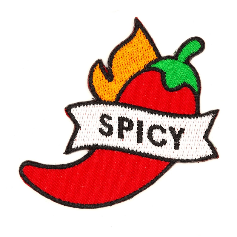 Spicy Pepper Embroidered Iron-on Patch - Etsy