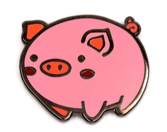 Pig 0.65 Tiny Pals Mini Enamel Pins Cute Animal Board Filler Adorable ...