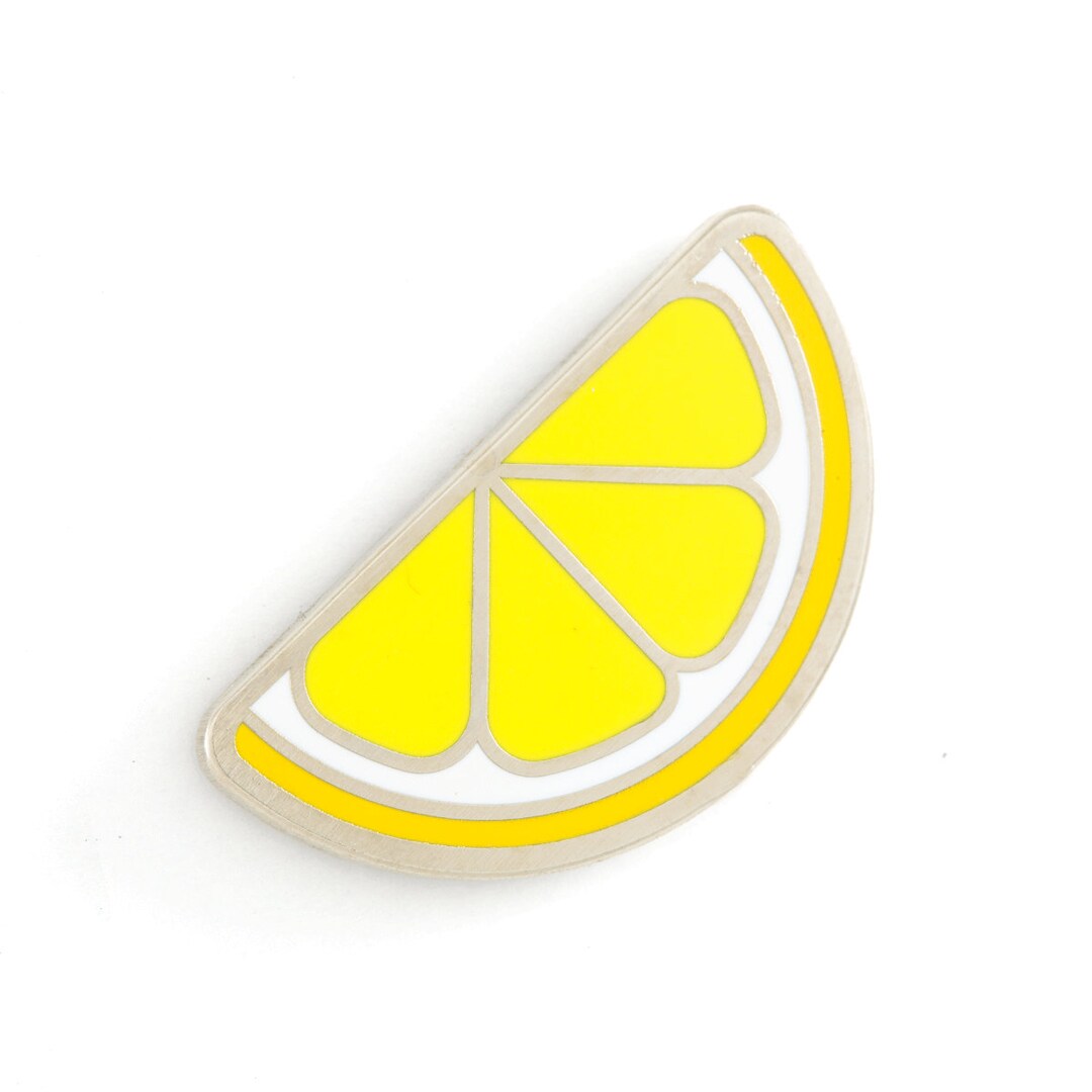 Lemon Enamel Pin - Etsy