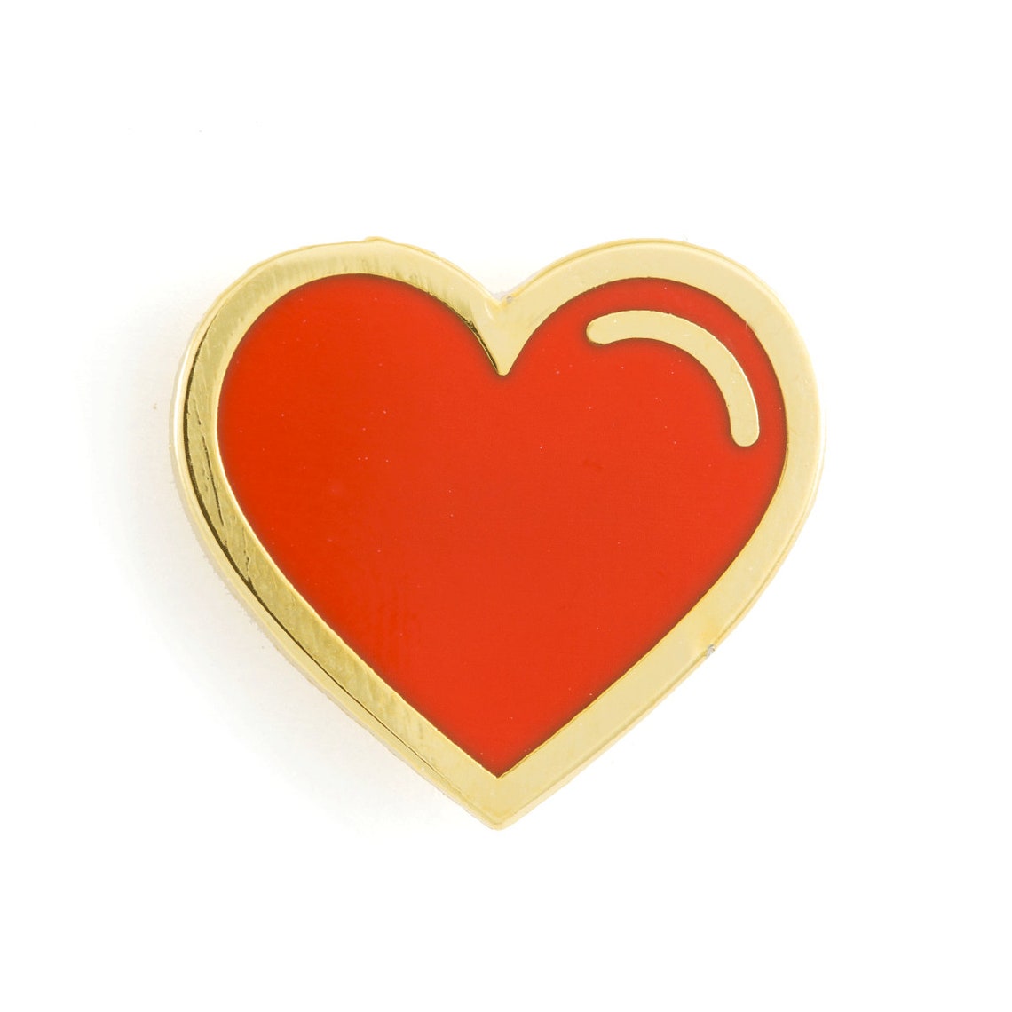 Red Heart Enamel Pin - Etsy