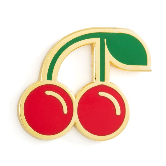 Cherry Enamel Pin | Etsy