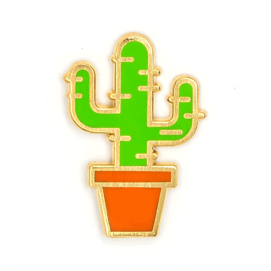 Cactus Enamel Pin - Etsy