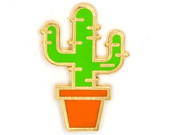 Blooming Cactus Enamel Pin Cactus Enamel Pin Cactus Lapel - Etsy