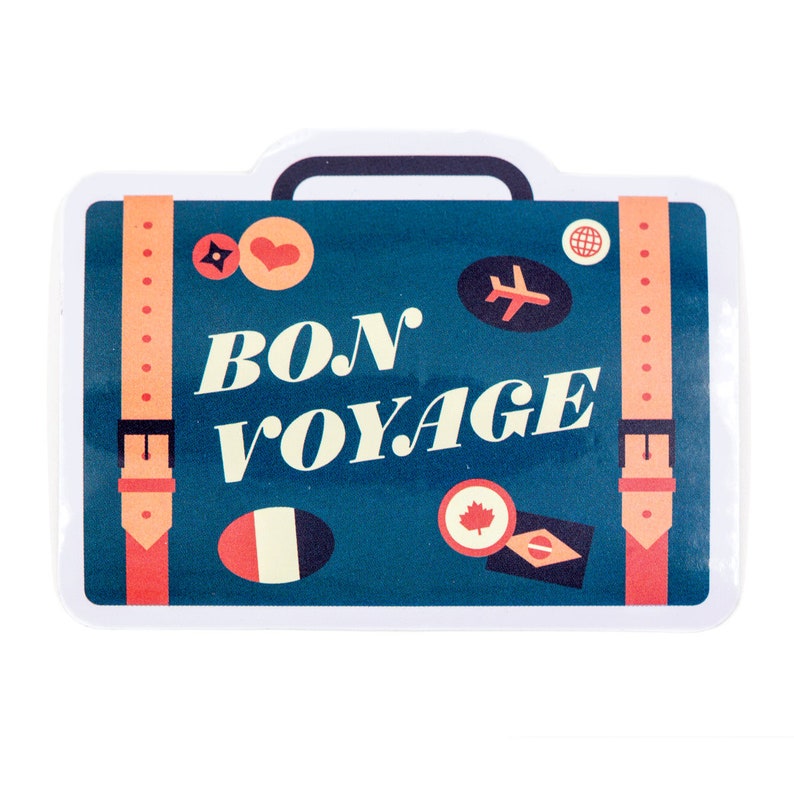 Bon Voyage Vinyl Sticker - Etsy