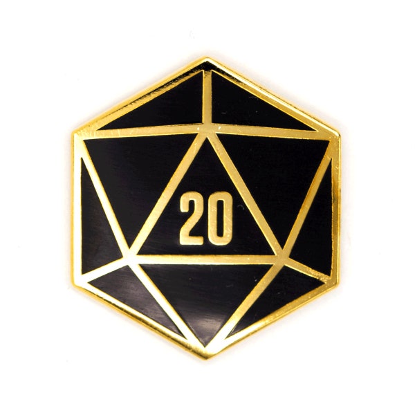 D20 Enamel Pin - Etsy
