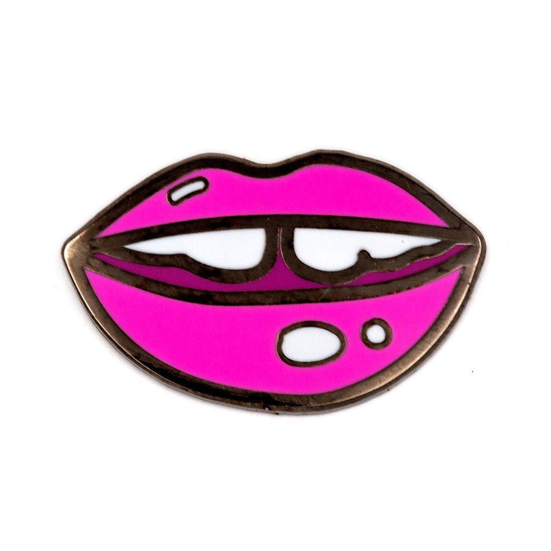 Lips Enamel Pin - Etsy