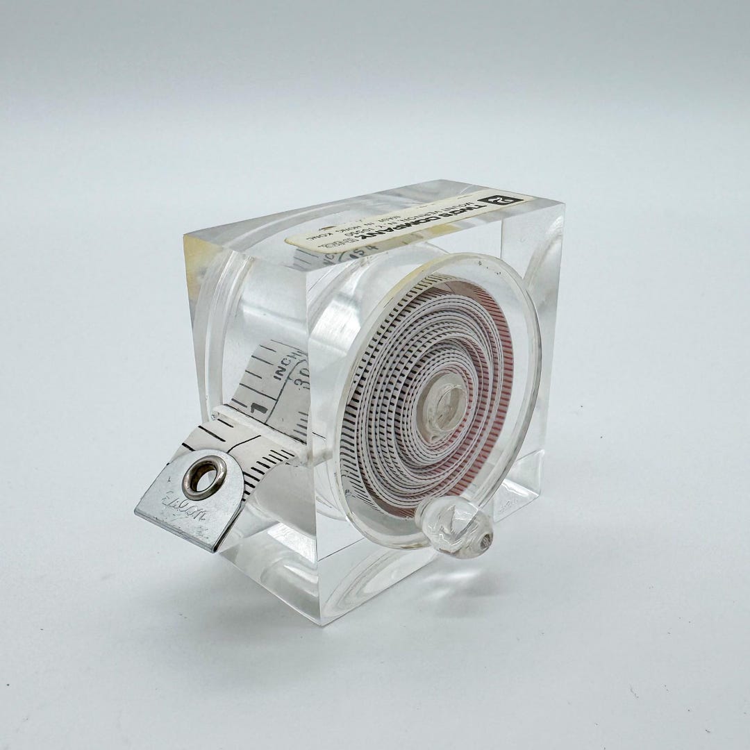 Vintage 1974 Rare Two's Company Clear Lucite Acrylic Measuring Tape ...