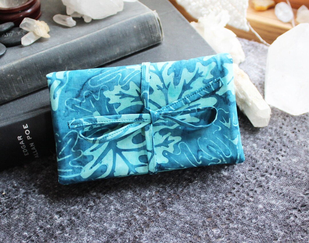 Wrap Around Tarot Oracle Bag Tarot Cards Pouch Wrap Bag - Teal Blue Oak ...