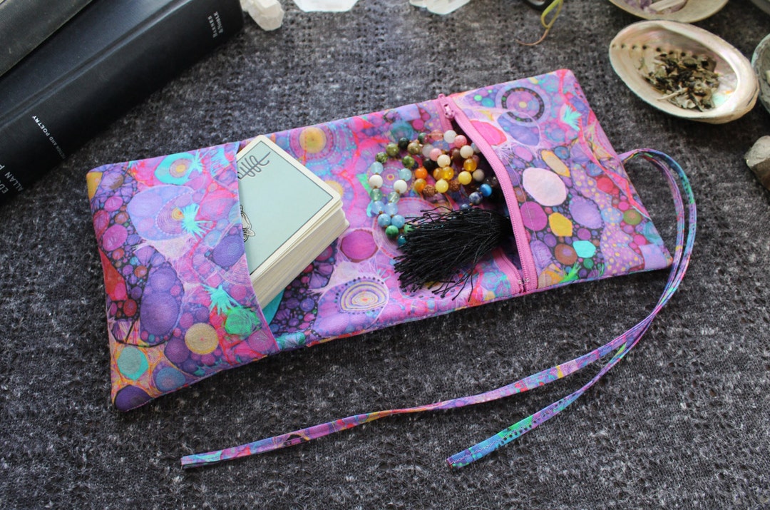 Wrap Around Zipper Pocket Tarot Oracle Bag Tarot Cards Pouch Wrap Bag ...