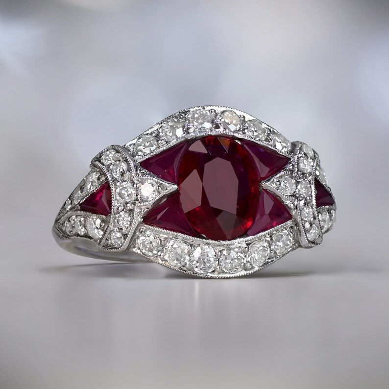 Ruby Ring. 1.08ct Natural Ruby Ring. Handcrafted Platinum Ring. - Etsy
