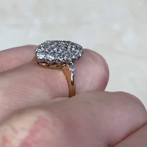Edwardian Era Style Ring. Old European Cut Diamond Navette Ring ...