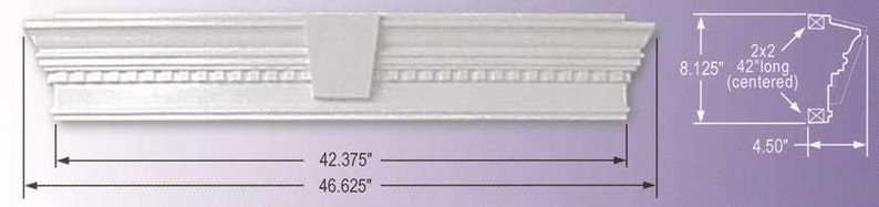 Keystone Door/window/wall ABS Paintable Plastic Pediment Moulding 46.63 ...