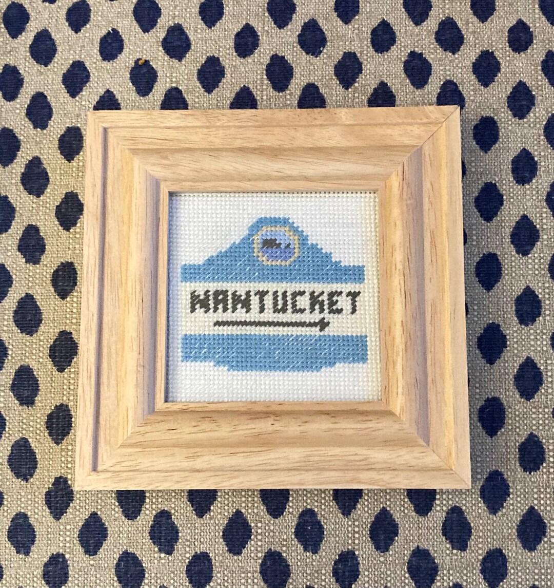 Framed Nantucket Needlepoint Sign - Etsy