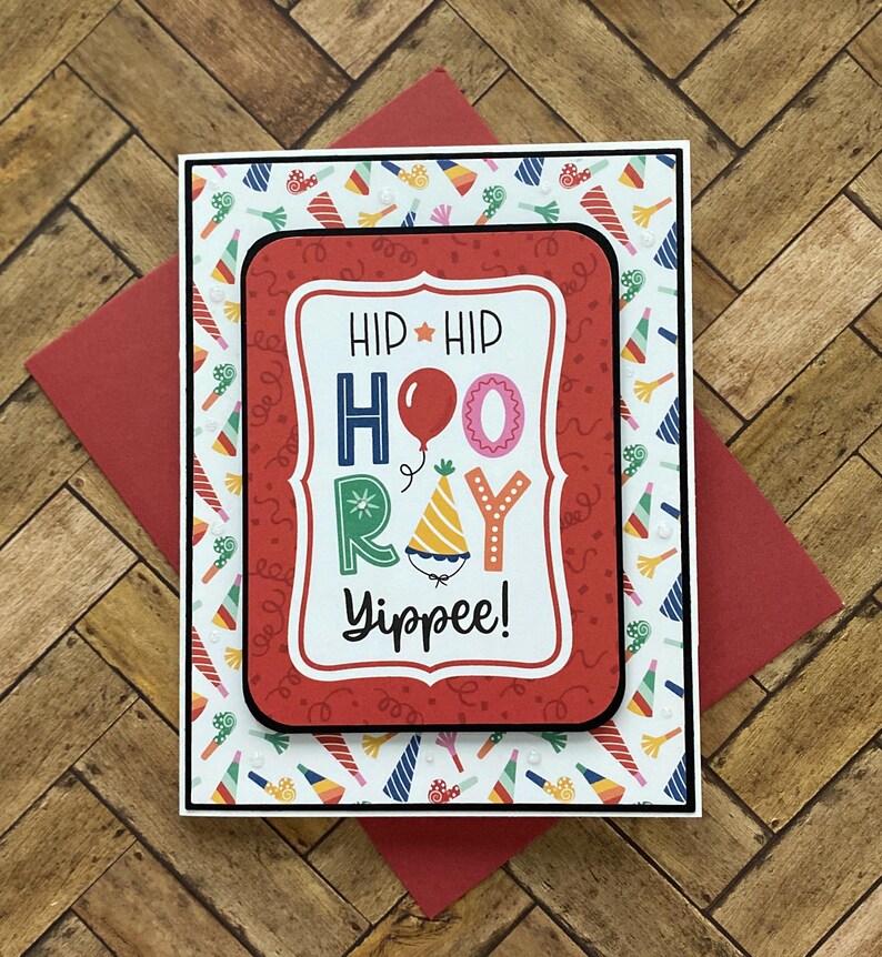 Hip Hip Hooray Birthday Card, Happy Birthday, Birthday Card, Birthday ...