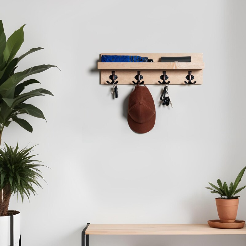 Wall Mount Wooden Key Holder - Etsy