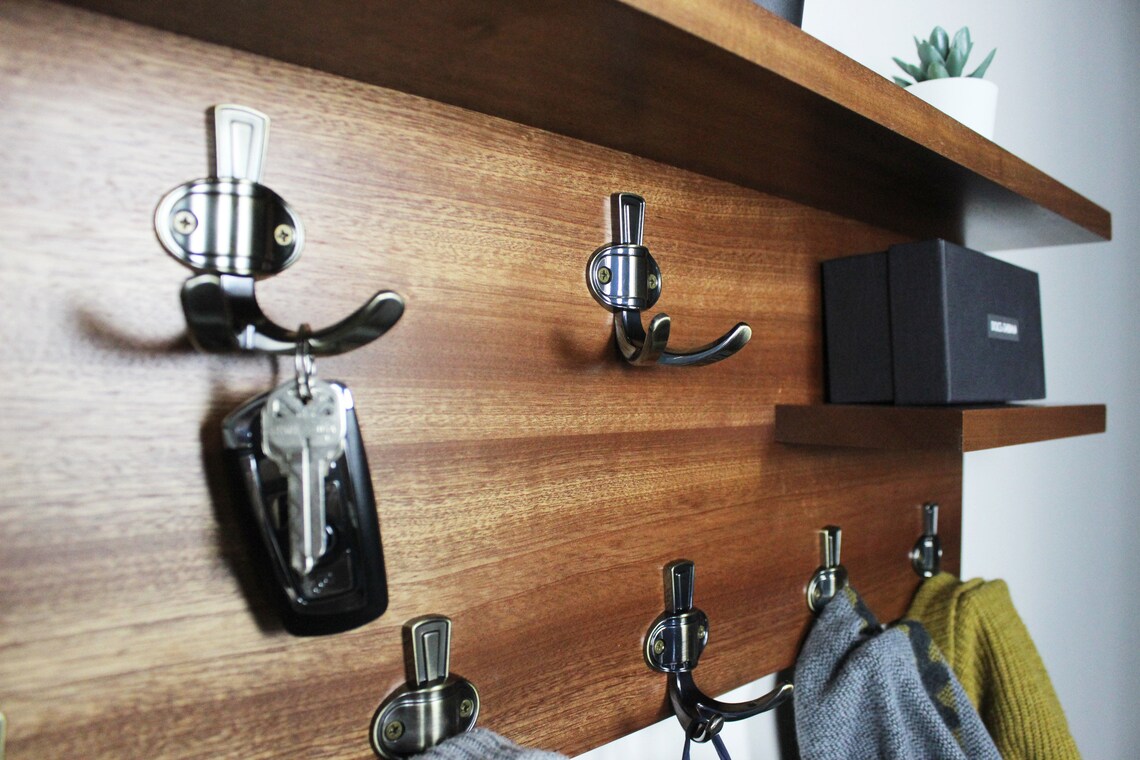 Custom Coat and Key Storage Handmade Entryway Organizer | Etsy