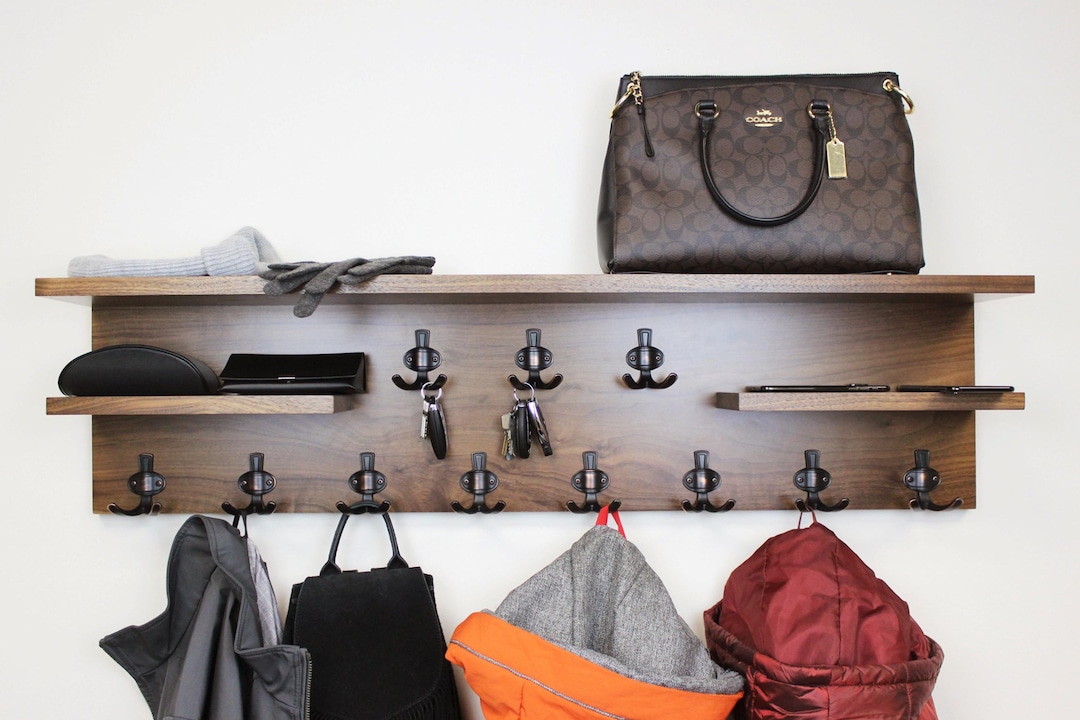 Custom Coat and Key Storage Handmade Entryway Organizer, Glasses Rack ...