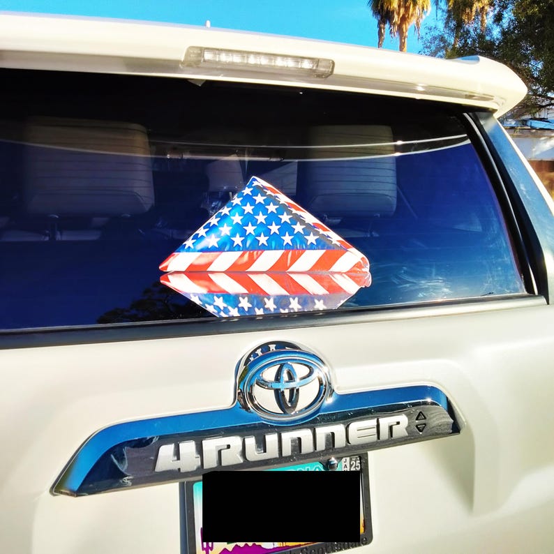 FOLDED US FLAG Proud Vehicle Truck Graphic Vinyl Patriotic Sticker ...