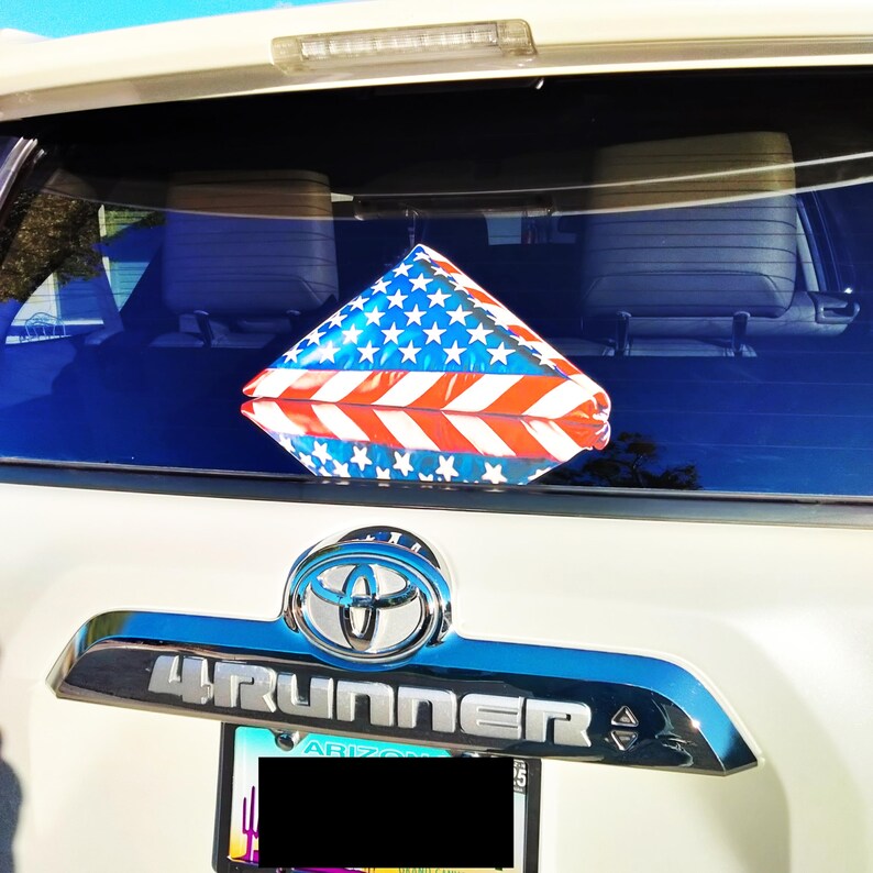 FOLDED US FLAG Proud Vehicle Truck Graphic Vinyl Patriotic Sticker ...