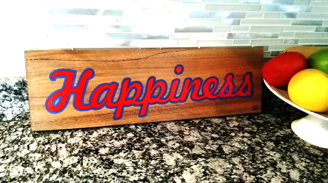 Multi-color, Hand-painted Custom Wood Sign - Full of Character Hard ...