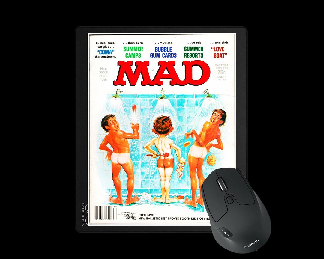 TAN LINES Mouse Pad Mad Magazine Cover Gaming Mousepad Non-slip Desk ...