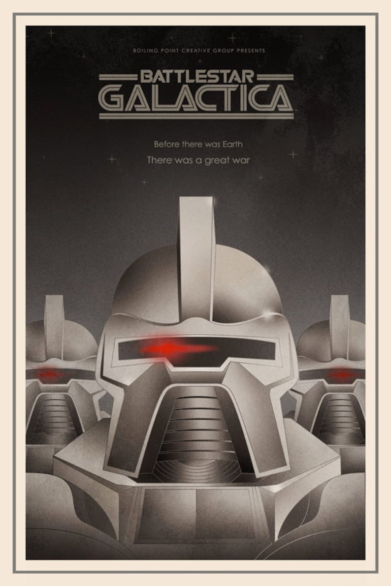 The Battlestar Galactica Poster 70's and 80's Sci Fi Collection Print ...