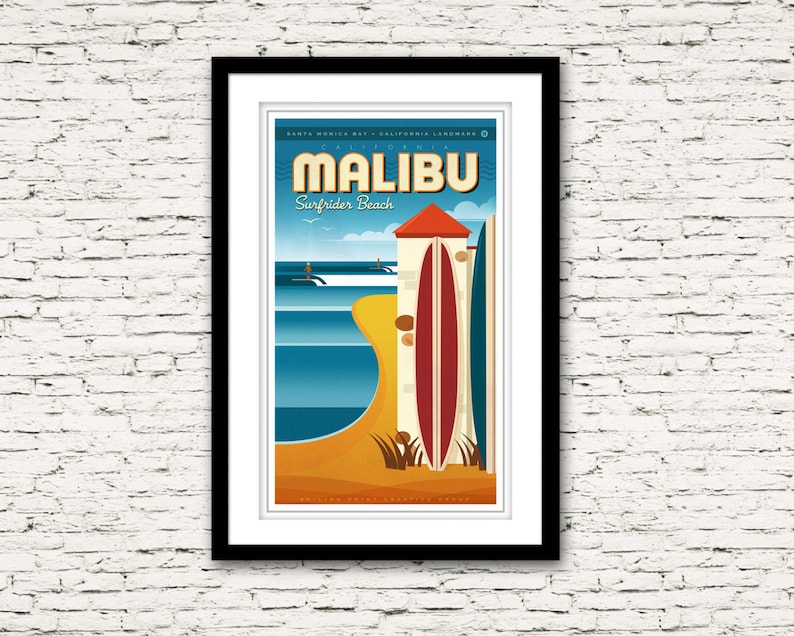 Malibu California Print - Etsy