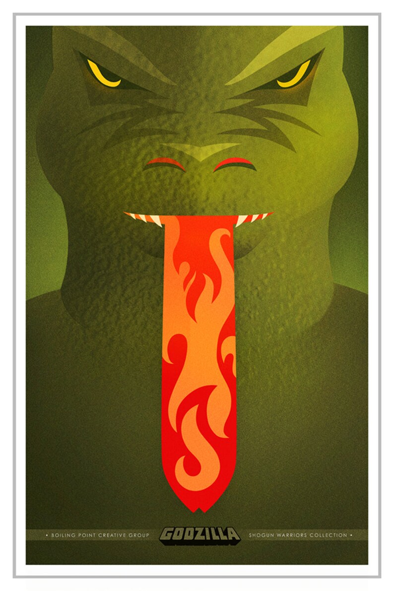 Godzilla Shogun Warrior Poster Collection Print or Canvas - Etsy