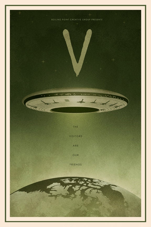 The V Poster 70's and 80's Sci Fi Collection Print or Canvas - Etsy Canada