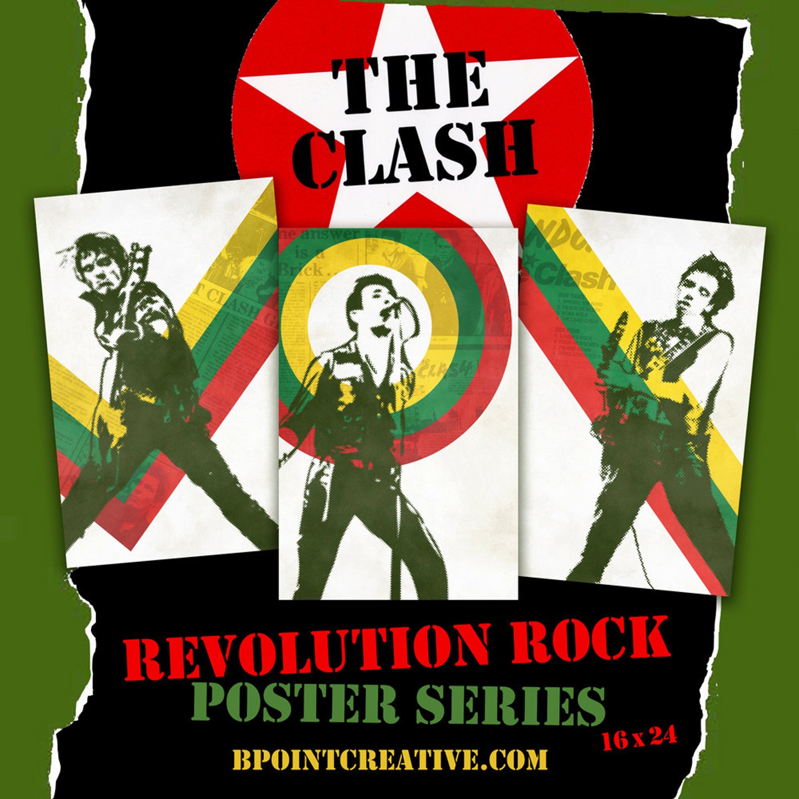 Revolution Rock Poster Series: the Clash Poster Collection All - Etsy