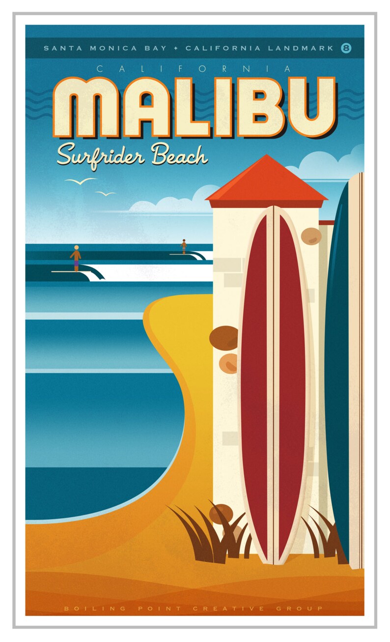 Malibu California Print - Etsy