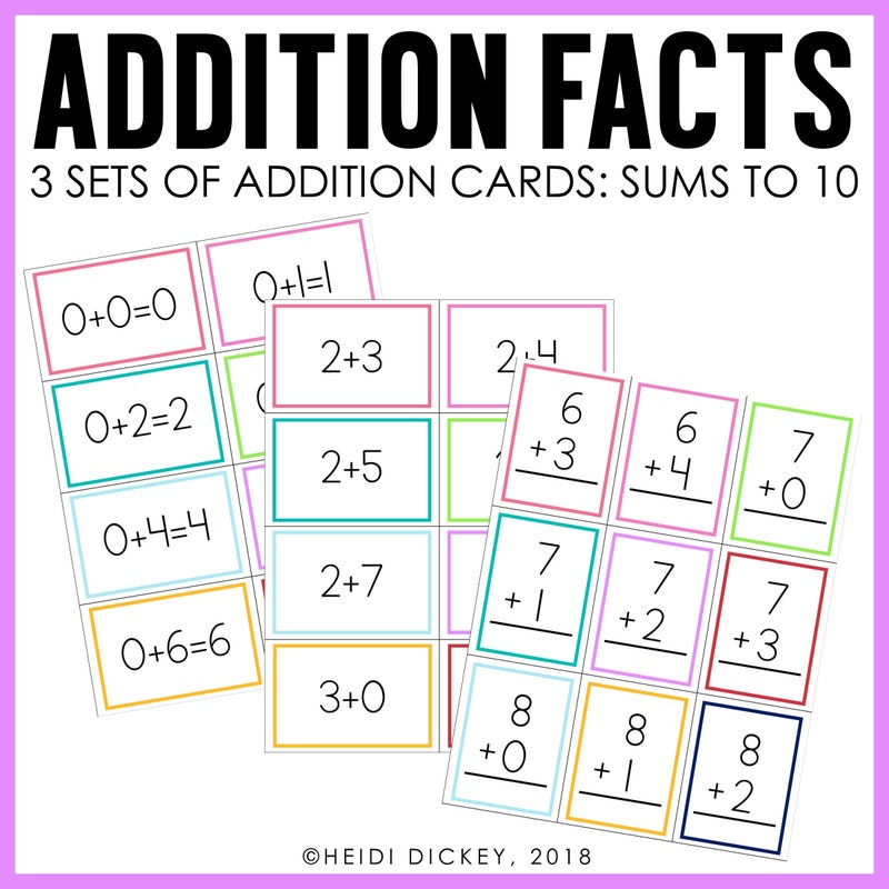 Addition Fact Fluency - Etsy