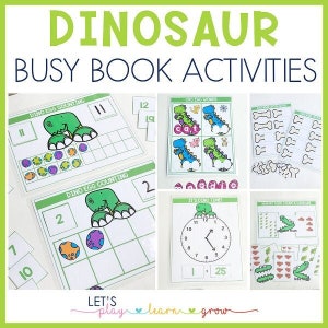 Dinosaur Busy Binder Activity Binder Homeschool Preschool - Etsy