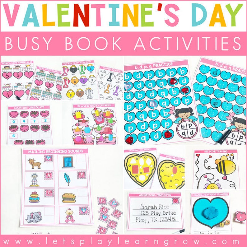 Valentine's Day Themed Busy Book Activity Binder | Etsy