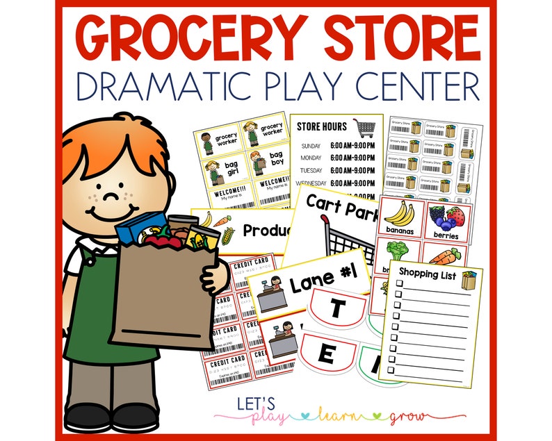 Grocery Store Dramatic Play Center Kit - Etsy