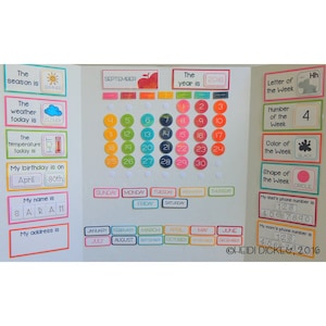 Circle Time Calendar Board Kit: Homeschool & Preschool (digital ...