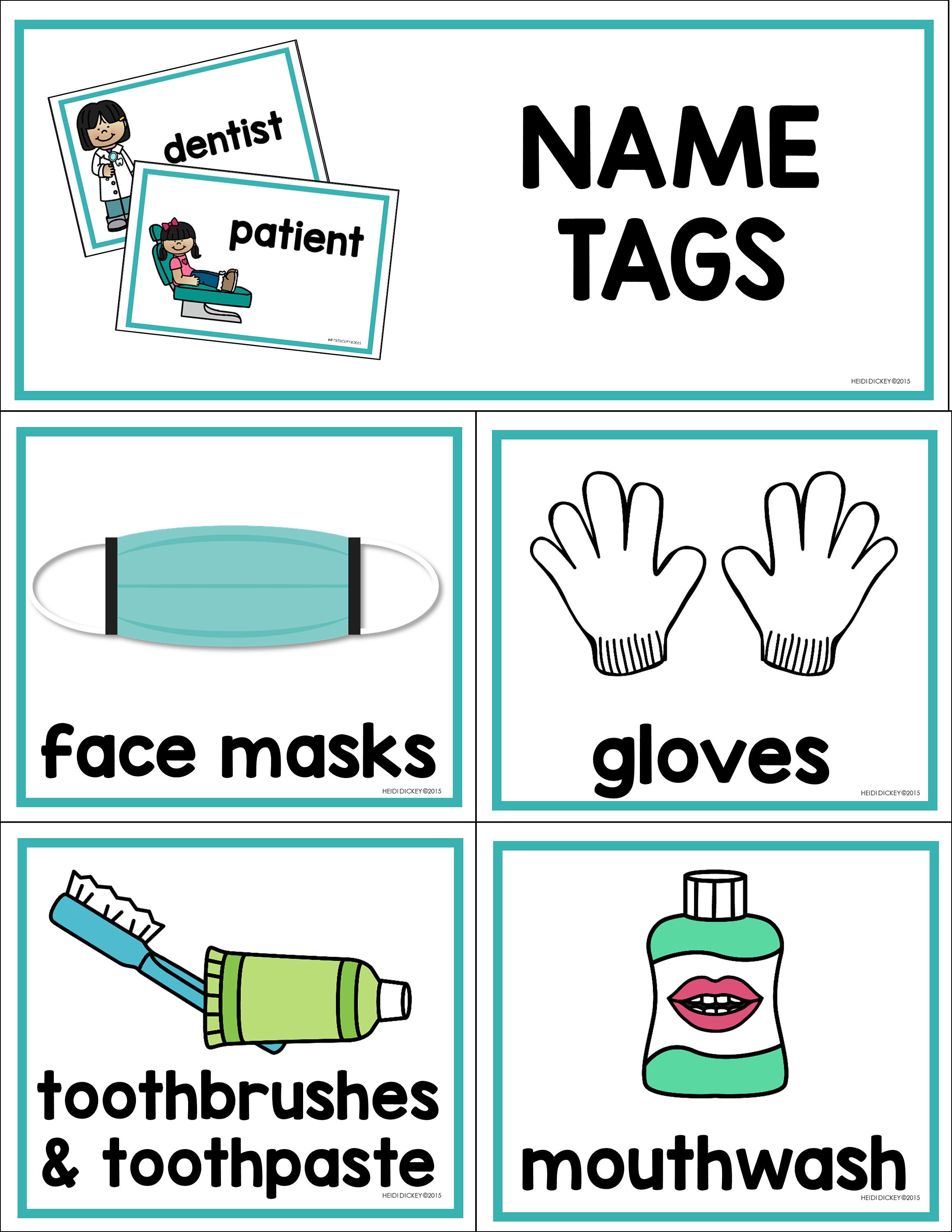 Dentist Office Dramatic Play Center Kit: Preschool Pretend Play - Etsy