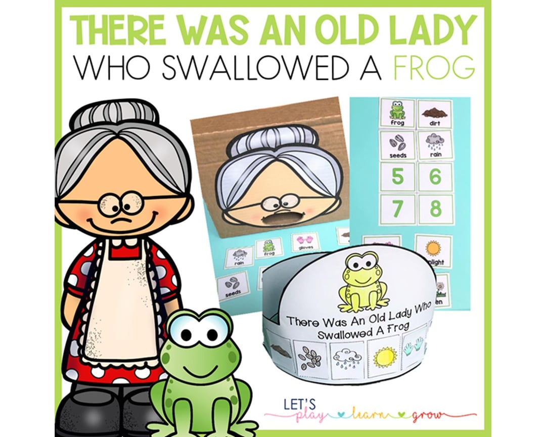 There Was an Old Lady Who Swallowed A Frog Sequencing Activities ...