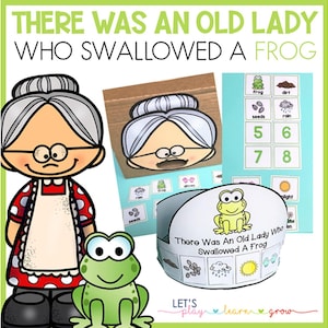 There Was an Old Lady Who Swallowed A Frog Sequencing Activities ...