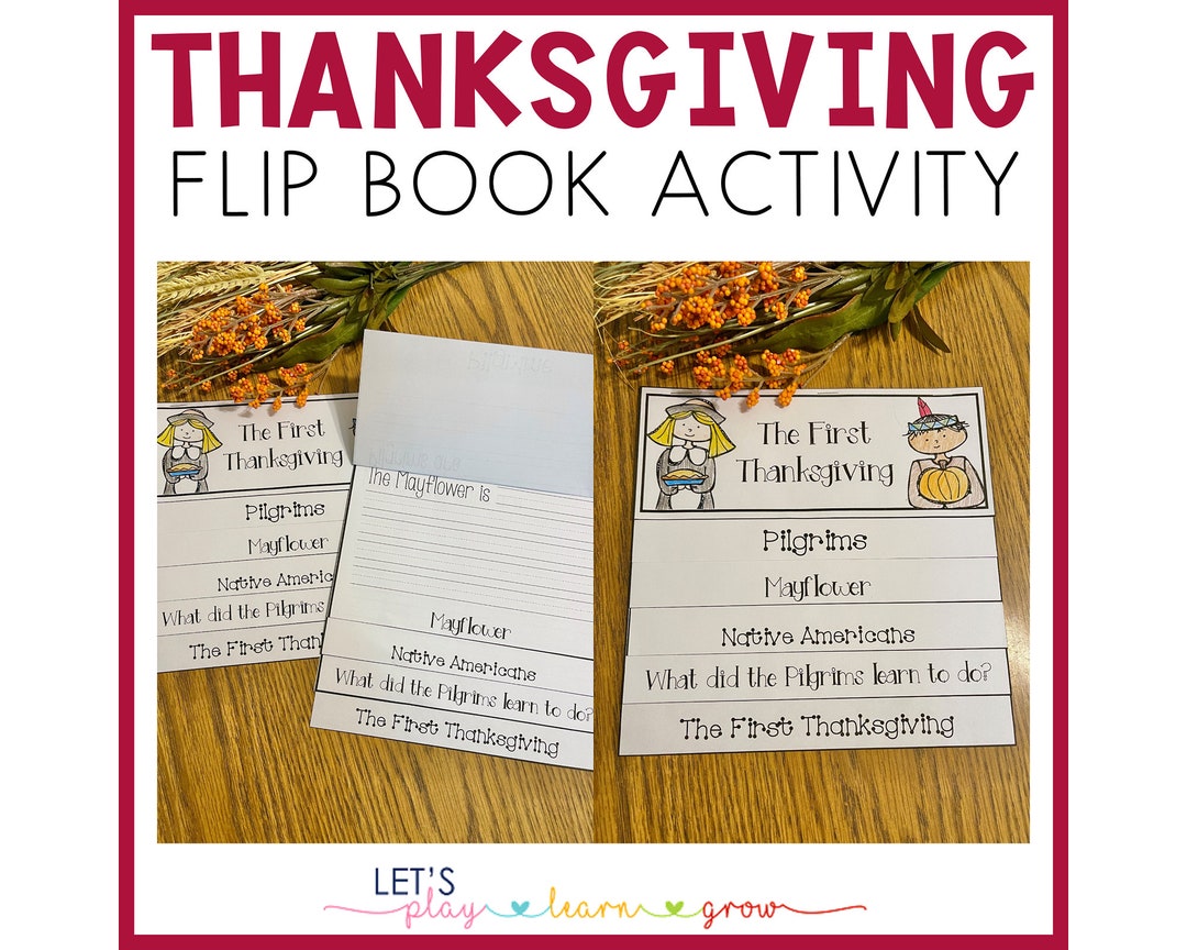 Thanksgiving Flip Book: Pilgrims, Mayflower, Native Americans - Etsy