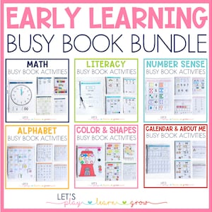 Early Learning Busy Binder Bundle: Preschool Activities (digital ...
